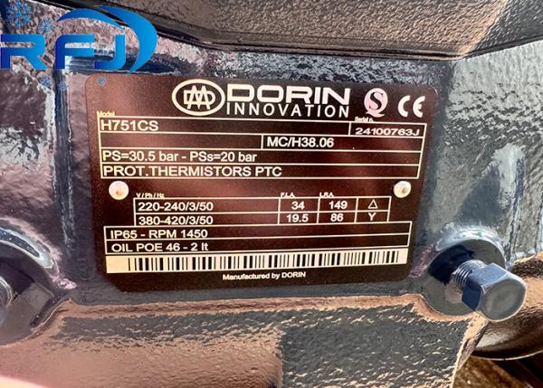 Quality Dorin H751CS Semi-hermetic Compressor 4 Cylinders High Efficiency Low Noise for sale