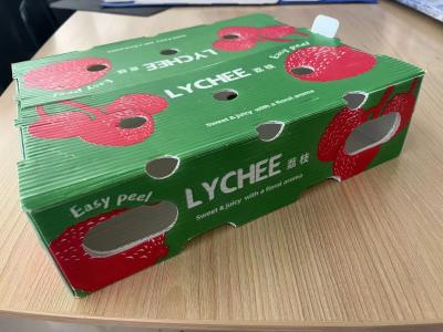 Cina PP Coroplast Lichee Basket Scatola di plastica ondulata Lychee Resistenza all'umidità in vendita