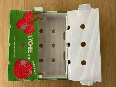 Cina PP Coroplast Lichee Basket Scatola di plastica ondulata Lychee Resistenza all'umidità in vendita