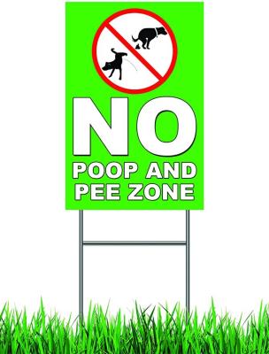 Cina ODM nessun segni dell'iarda di lato del doppio dei segni 8x12 Coroplast del cane di Pooping con i pali in vendita