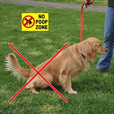 Cina ODM nessun segni dell'iarda di lato del doppio dei segni 8x12 Coroplast del cane di Pooping con i pali in vendita