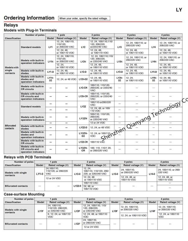 Brand New Original Omron Ly2n-J DC24V Intermediate Relay