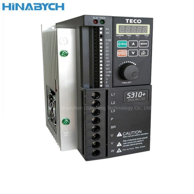 Original Taiwan Teco Inverter S310+-401/402/403/405-H3bcdc Three-Phase 380V with Brake Function