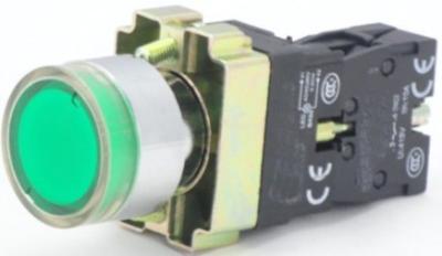 China Booted Flush push with LED lamp  22mm push button for sale