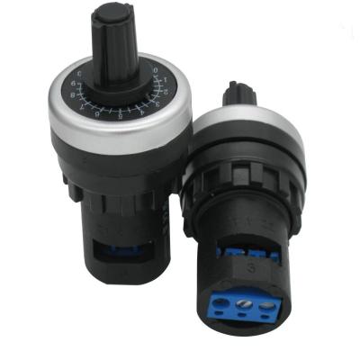 China 22mm 10k ohm Governor Rotary Potentiometer Inverter Converter Resistance Variable Speed Drive Potentiometer for sale