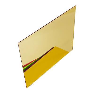China 1220x2440mm Espelho dourado Folha acrílica 0,8mm espessura Folhas de espelhos coloridos à venda