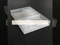 Op maat gemaakte grootte Acryl opslagdoos make-up organisator rechthoekige vorm