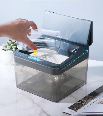 China 4l/6l Car Trash Can Automatic Sensor Induction Trash Can Smart Dustbin Mini Desktop Waste Bin With Lid for sale