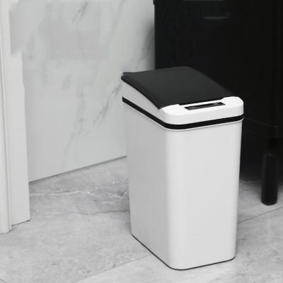 China 11L Smart Waste Bins Office Bathroom Automatic Trash Can Motion Sensor Kitchen Plastic Electric Smart Garbage Bin for sale