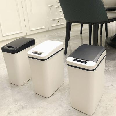 China 11L Smart Waste Bins Office Bathroom Automatic Trash Can Motion Sensor Kitchen Plastic Electric Smart Garbage Bin for sale