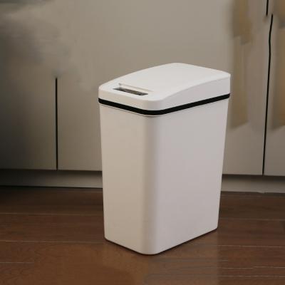 China 11L Smart Waste Bins Office Bathroom Automatic Trash Can Motion Sensor Kitchen Plastic Electric Smart Garbage Bin for sale