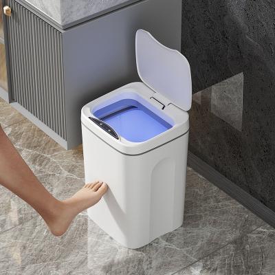 China 16L Slim Smart Sensor Trash Can Electric Automatic Plastic Garbage Bin Office Kitchen Home Rubbish Dustbin zu verkaufen