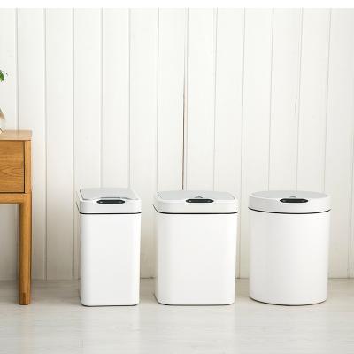 China Household Bathroom Living Room Bedroom Kitchen Automatic Charging Smart Induction Garbage Can Smart Wastes Bin with Cover à venda