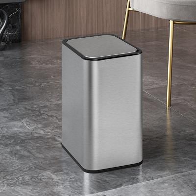 China Automatic Touchless Sensor Smart Stainless Steel Induction / Kick / Press Button Smart Trash Can for sale