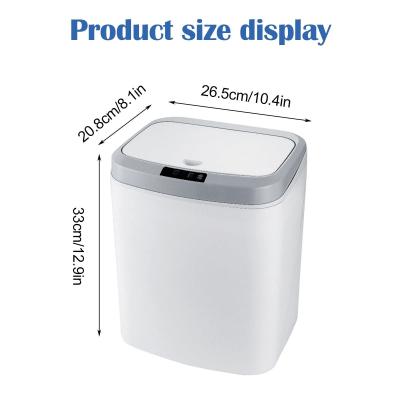 China 16L Button Control  Smart Sensor Waste Bin Stereo Dual Mode Sensing with Night Light for Living Room for Bedroom for sale