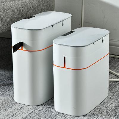 China Smart Trash Can Automatic Bagging Garbage 3.4 gal Garbage Slim Smart Trash Can for sale