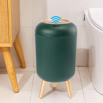 China 3 Gallon Automatic Bathroom Trash Can Motion Sensor Kitchen Garbage Can Plastic Electric Smart Garbage Bin Waste Basket en venta