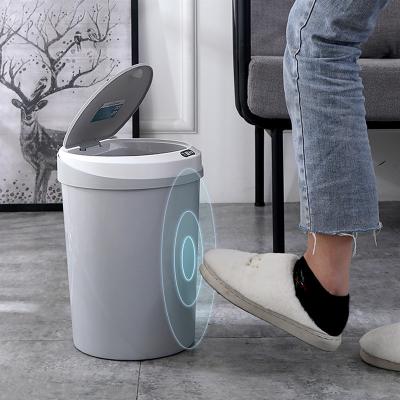 China 14l Bathroom Waste Bins Press-type Trash Can Smart Home Products Smart Waste Bins en venta