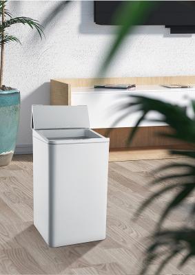 China Bathroom Folding Trash Can with Lid Automatic Slim Big Size Smart Trash Bin Automatic Trash Can en venta