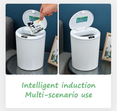 China Smart Sensor Automatic Kitchen Plastic Garbage Waste Bins With Sensor Trash Bin with Lid en venta
