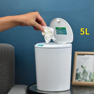 China Smart Sensor Automatic Kitchen Plastic Garbage Waste Bins With Sensor Trash Bin with Lid en venta