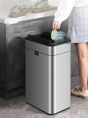 China 50l  Trash Touchless Dustbin Automatic Sensor Trash Bin Self Sealing Bin Smart Trash Bin en venta