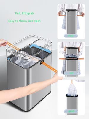 China 50l  Trash Touchless Dustbin Automatic Sensor Trash Bin Self Sealing Bin Smart Trash Bin en venta