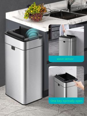 China 50l  Trash Touchless Dustbin Automatic Sensor Trash Bin Self Sealing Bin Smart Trash Bin en venta
