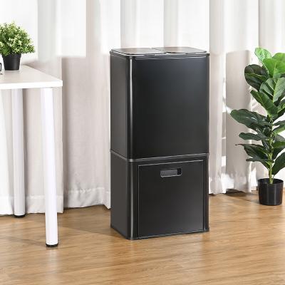 China Smart Induction Trash Can Hotel 44L Fully Automatic Double Layer Dry and Wet Separation Household Trash Can with Lid en venta