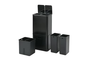 China Smart Induction Trash Can Hotel 44L Fully Automatic Double Layer Dry and Wet Separation Household Trash Can with Lid en venta