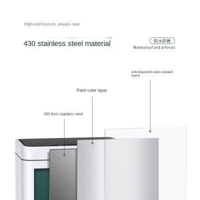 China Living Room Home Kitchen Automatic Storage Bin with Lid Factory Wholesale Smart Sensor Stainless Steel Trash Can for sale