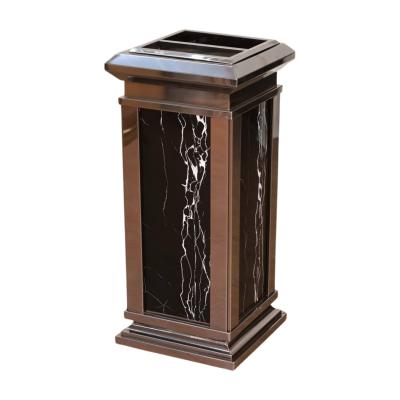 China Hotel & Restaurant Supplies Elevator Exit Ground Ash Barrel Royal Luxury Trash Can Lobby Refuse Bin Rubbish Ashtray for sale