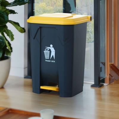 China 30L/50L/80L/100L Plastic Waste Bin Garbage Can Recycle Office Dustbin With Pedal zu verkaufen