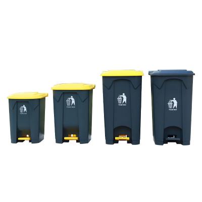 China Manufacture of 50L Plastic Recycled Waste Bin With Drain Trash Can Outdoor Commercial Trash Can zu verkaufen