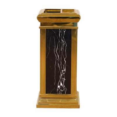 Cina Hotel Lobby Stainless Steel Trash Can Smoking Area Elevator Entrance With Ashtray Floor-Standing Vertical Peel Bucket in vendita