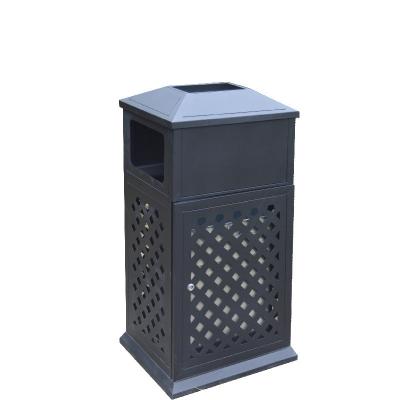 China Factory Outdoor Classification Trash Can Double Plastic Wood Waste Bins Stainless Steel Storage Bucket Recycling Box Dustbin for sale