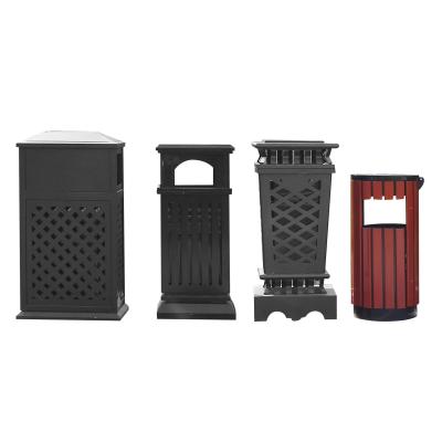 Cina Outdoor Trash Can Stainless Steel Commercial Large Sanitation Park District Classification Garbage Bin Outdoor Peel Box in vendita