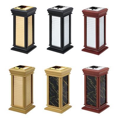 China 2024 the New Listed Lobby Bin Office High-grade Classical Royal Seat Ash Bucket Waste Bin Stainless Steel Hotel Trash Can for sale