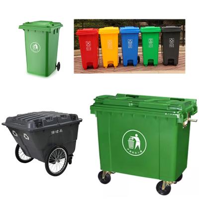China Eco-Friendly 400L Trash Bin Waste Container with Four Wheel Te koop