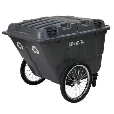 Cina Eco-Friendly 400L Trash Bin Waste Container with Four Wheel in vendita