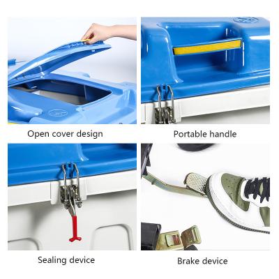 Cina Eco-Friendly 400L Trash Bin Waste Container with Four Wheel in vendita