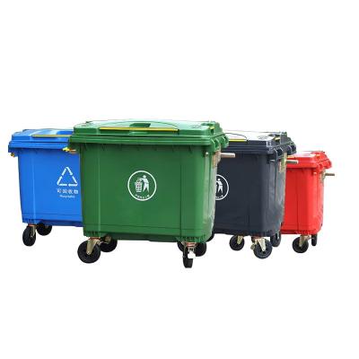 China Wholesale 1100 Litre Garbage Container Waste Bins Plastic Trash Dustbins Te koop