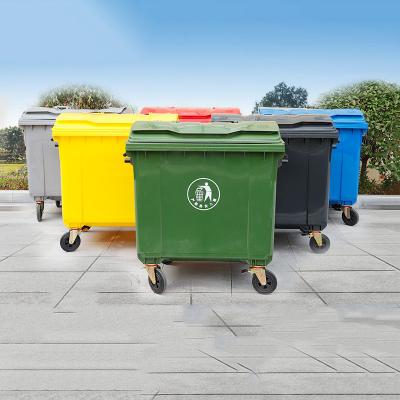 China 1100 Liter Plastic Recycle Outdoor Waste Bin Large Garbage Bins for sale