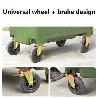 China 1100 Liter Plastic Recycle Outdoor Waste Bin Large Garbage Bins for sale