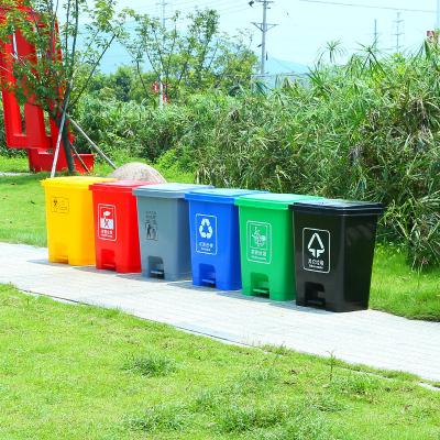 중국 Classified Trash Can Indoor Office Trash Can School Municipal Sanitation Dustbin Toilet Pedal Waste Bin 판매용