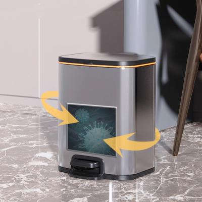 China 13 Gallon Trash Can Dome Stainless Steel Trash Can for Kitchen Metal Stainless Steel Trash Can for sale