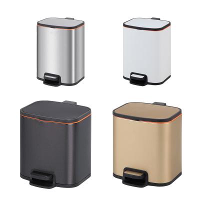 Cina Commercial Large Covered Kitchen Waste Sorting Stainless Steel Treadle Dry and Wet Separation Stainless Steel Trash Can in vendita