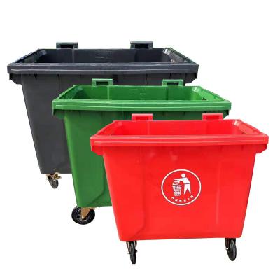 중국 660l 4 Wheels Plastic Indsutrial Dustbin Waste Bin Industrial Heavy Duty Plastic Dustbin 판매용