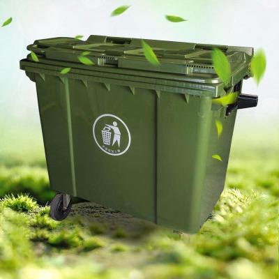 중국 Manufacture Quality 1100 Litre Plastic Four Wheelie Bins Heavy Duty Industrial Plastic Large Dustbin With Wheels 판매용