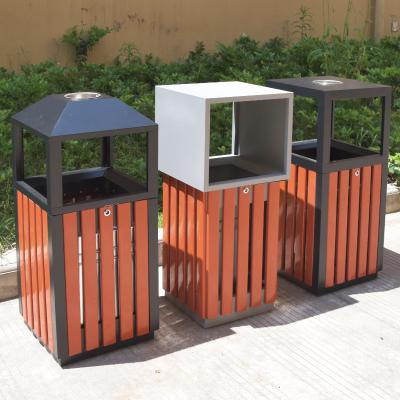 中国 Outdoor New Metal Bucket Stainless Steel Large Sanitation Dustbin Outdoor City Park District School Peel Dustbin 販売のため